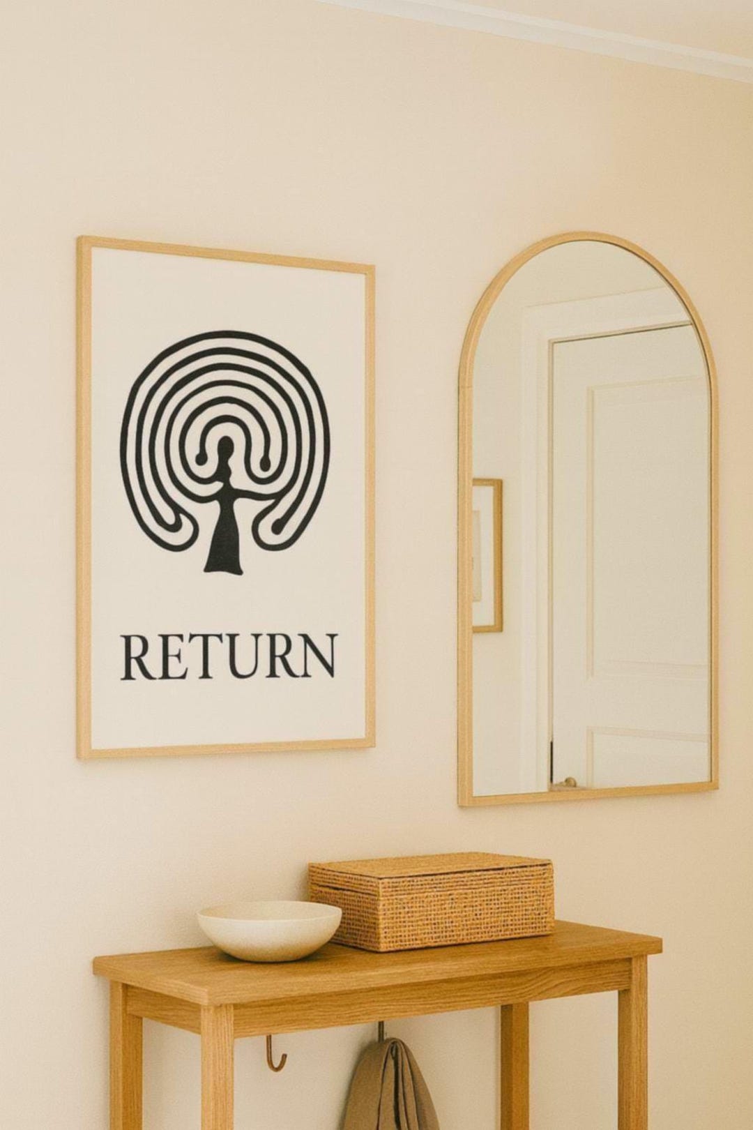 Mystical Cretan Labyrinth Wall Art – Return Symbol – Ancient Spiritual ...