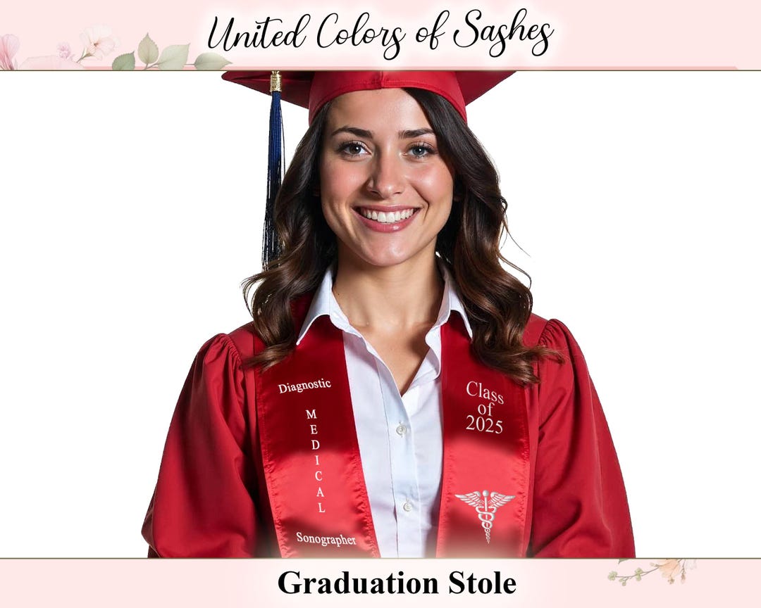 Personalized Graduation Stole – Custom Grad Sash With Name, Year ...