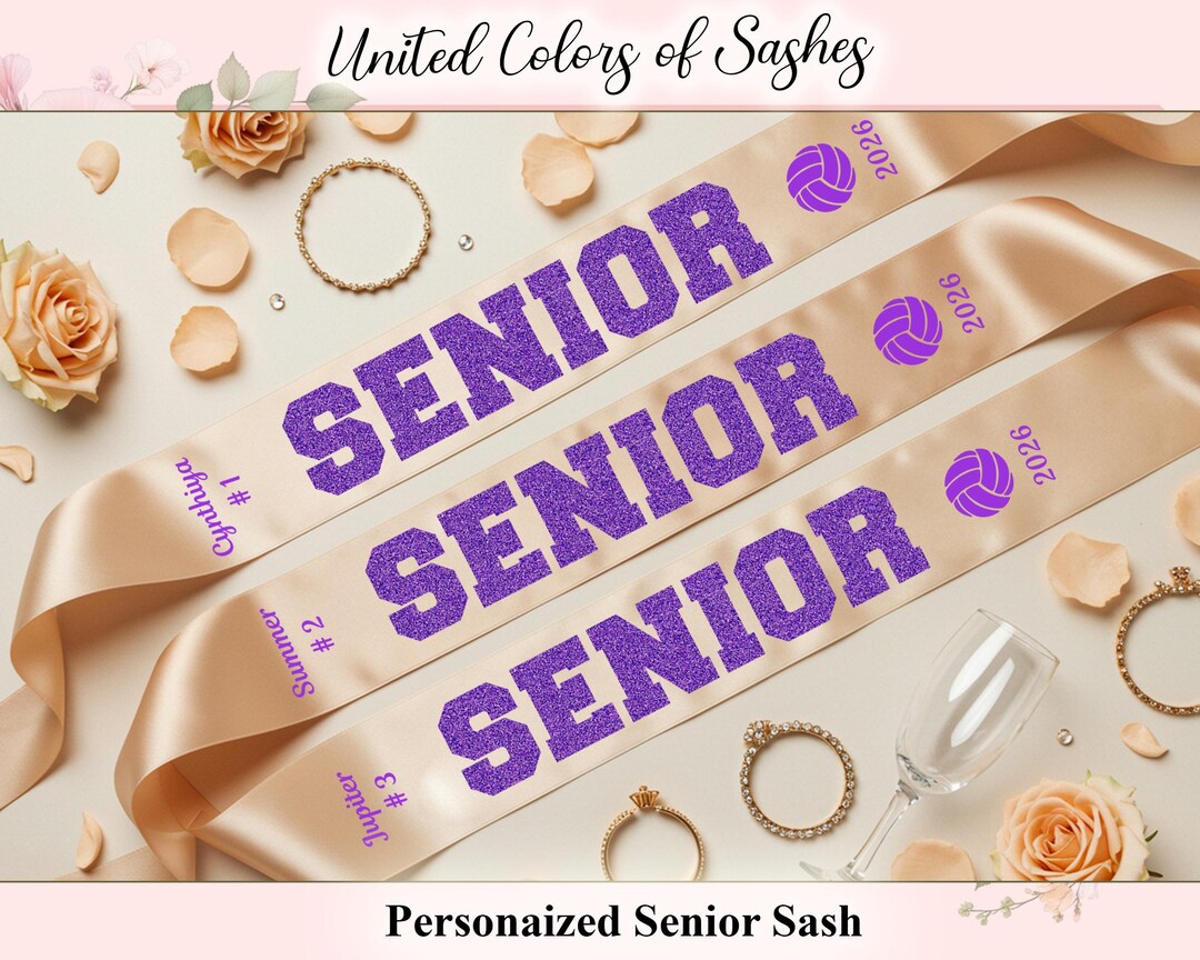 Personalized Senior Sash – Graduation Party Sash for Seniors – Custom ...