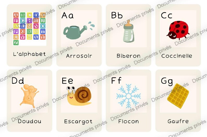 Printable Alphabet Flashcards - 26 Cards + 4 Bonuses - Etsy Australia
