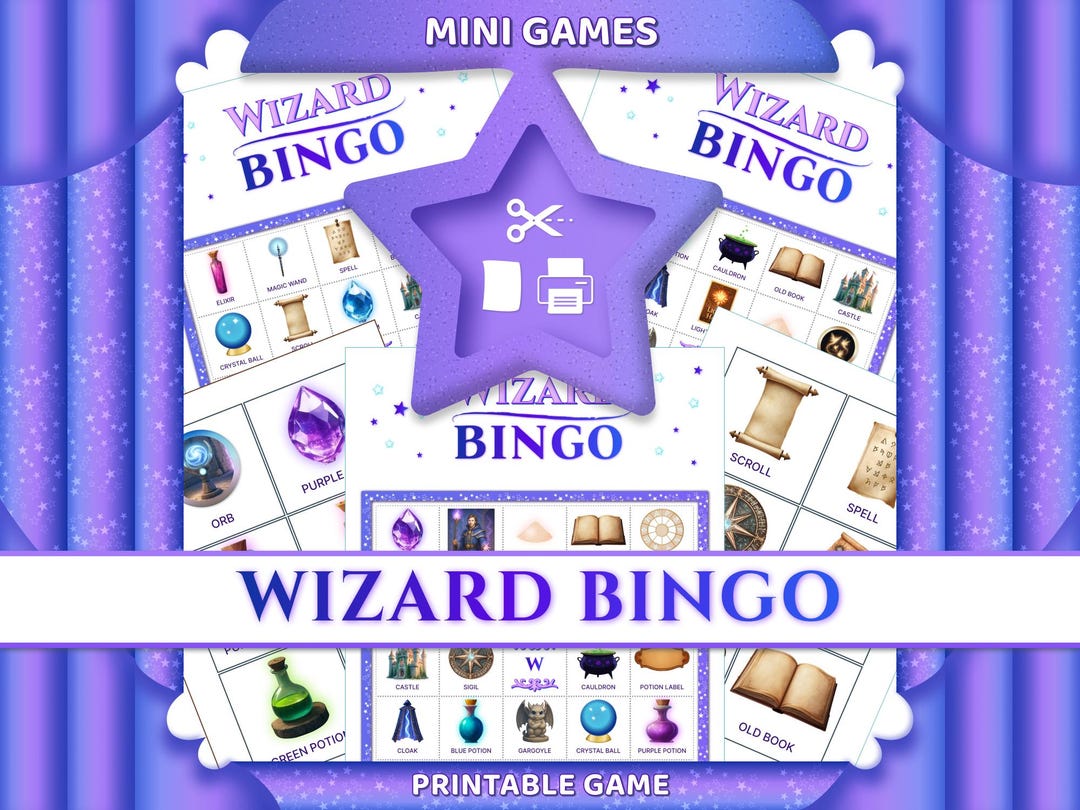 Wizard Bingo — Printable Magic-themed Game for Kids and Classrooms ...