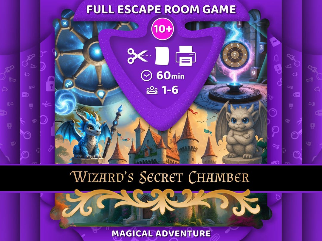 Printable Escape Room Game — Wizard’s Secret Chamber — Magical ...