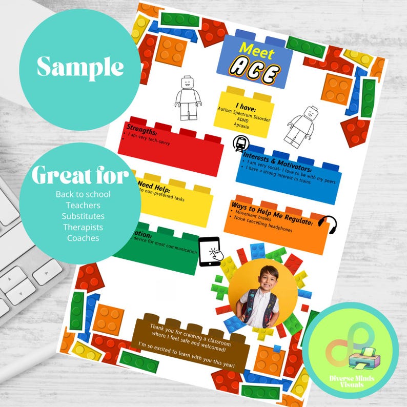 Printable and Editable Introduction Template for Autistic Kids -all ...