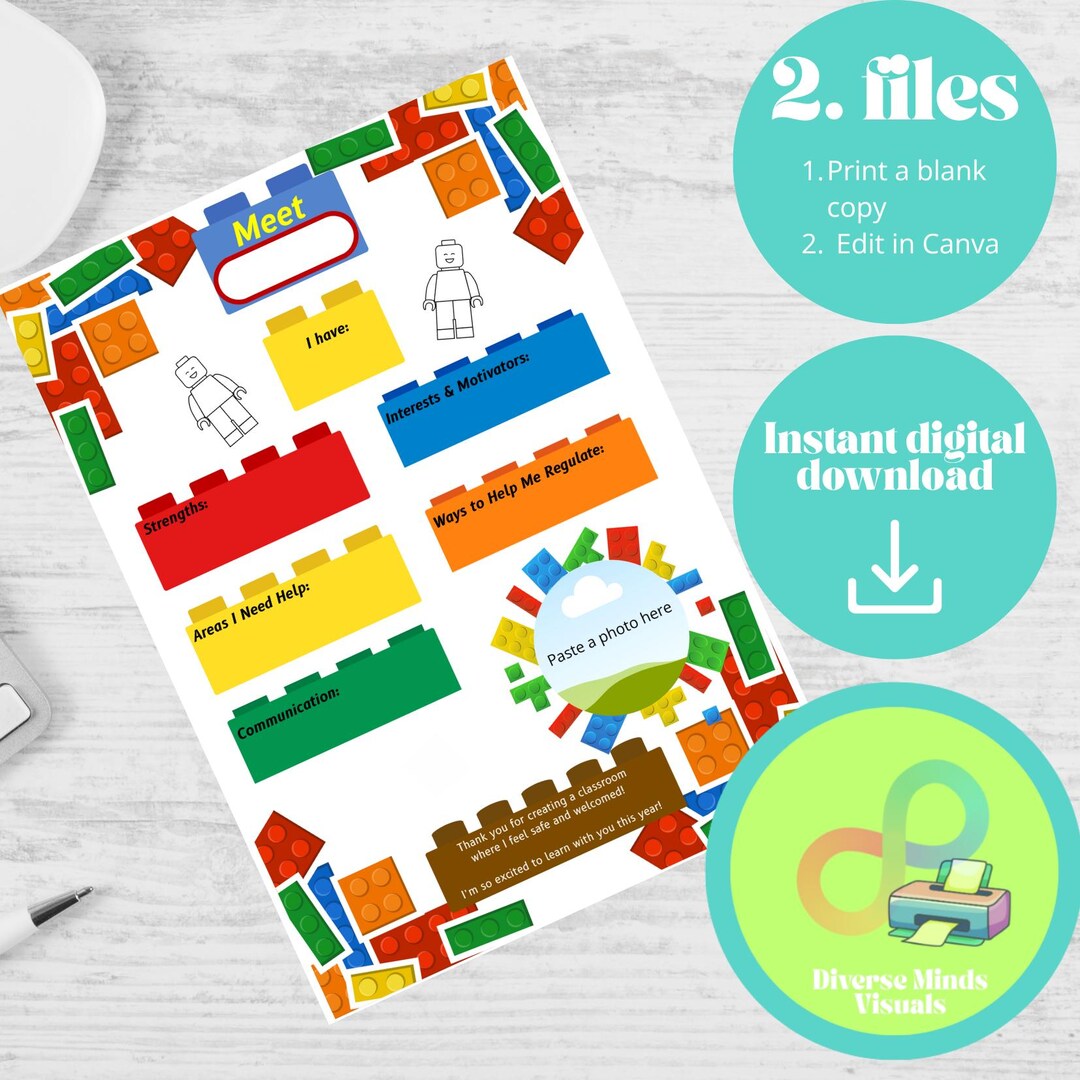 Printable and Editable Introduction Template for Autistic Kids -all ...