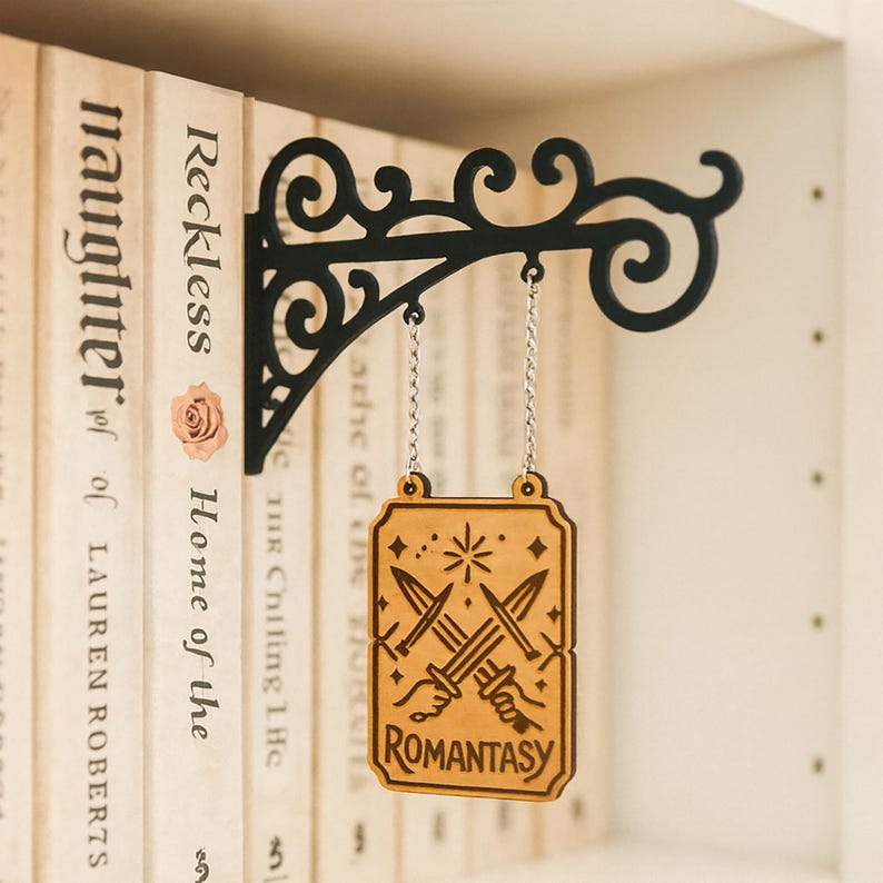 Personalized Wooden Bookshelf Sign: Engraved Book Genre Dividers - Etsy