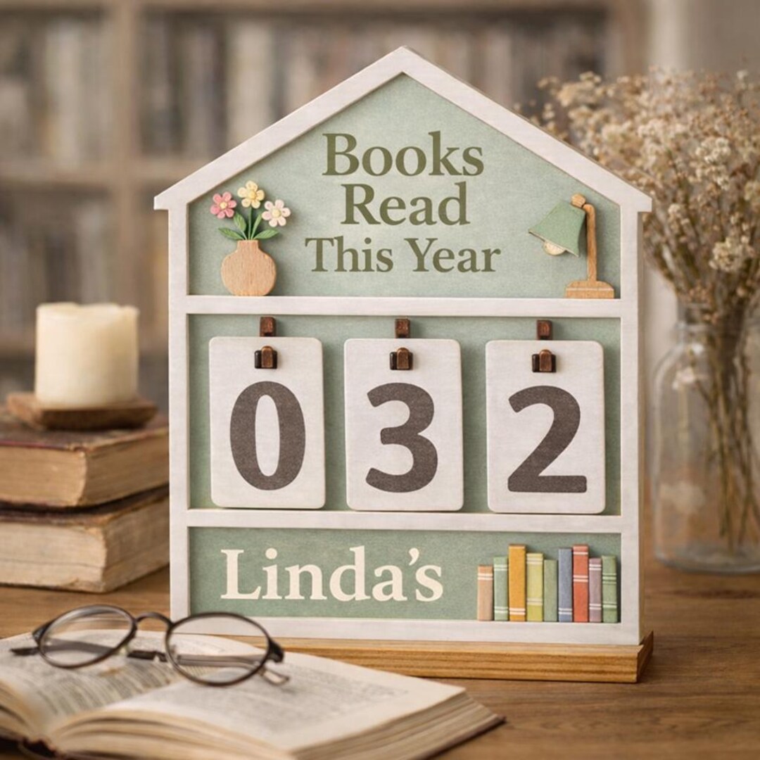 Personalized Books Read Tracker | Custom Name Book Shelf Decor ...