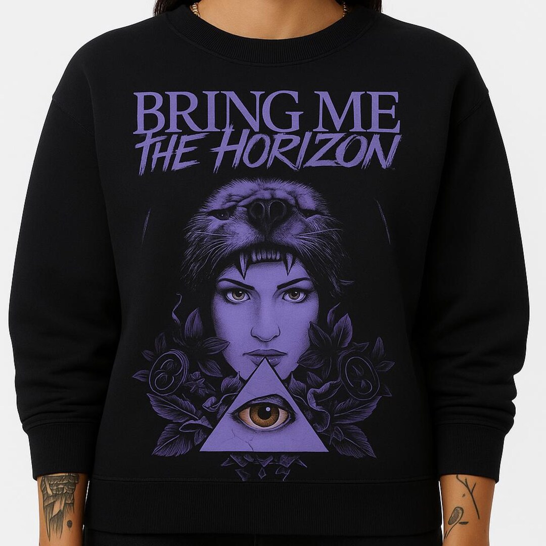 Bring Me the Horizon Mystic Wolf Sweatshirt, BMTH Gothic Eye Hoodie ...