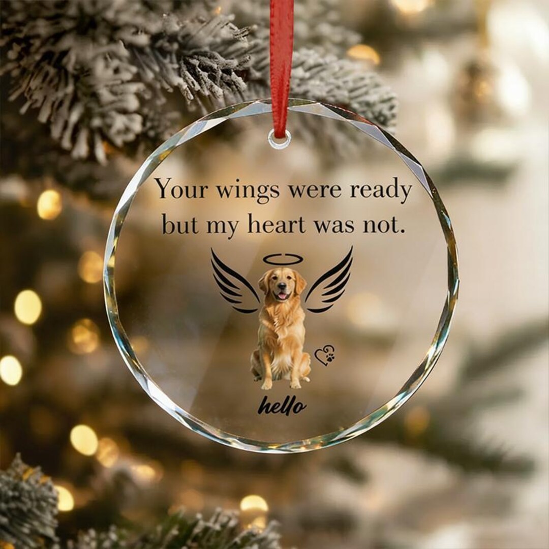 Eternal Love Glass Memorial Ornament,custom Photo Heart Keepsake ...
