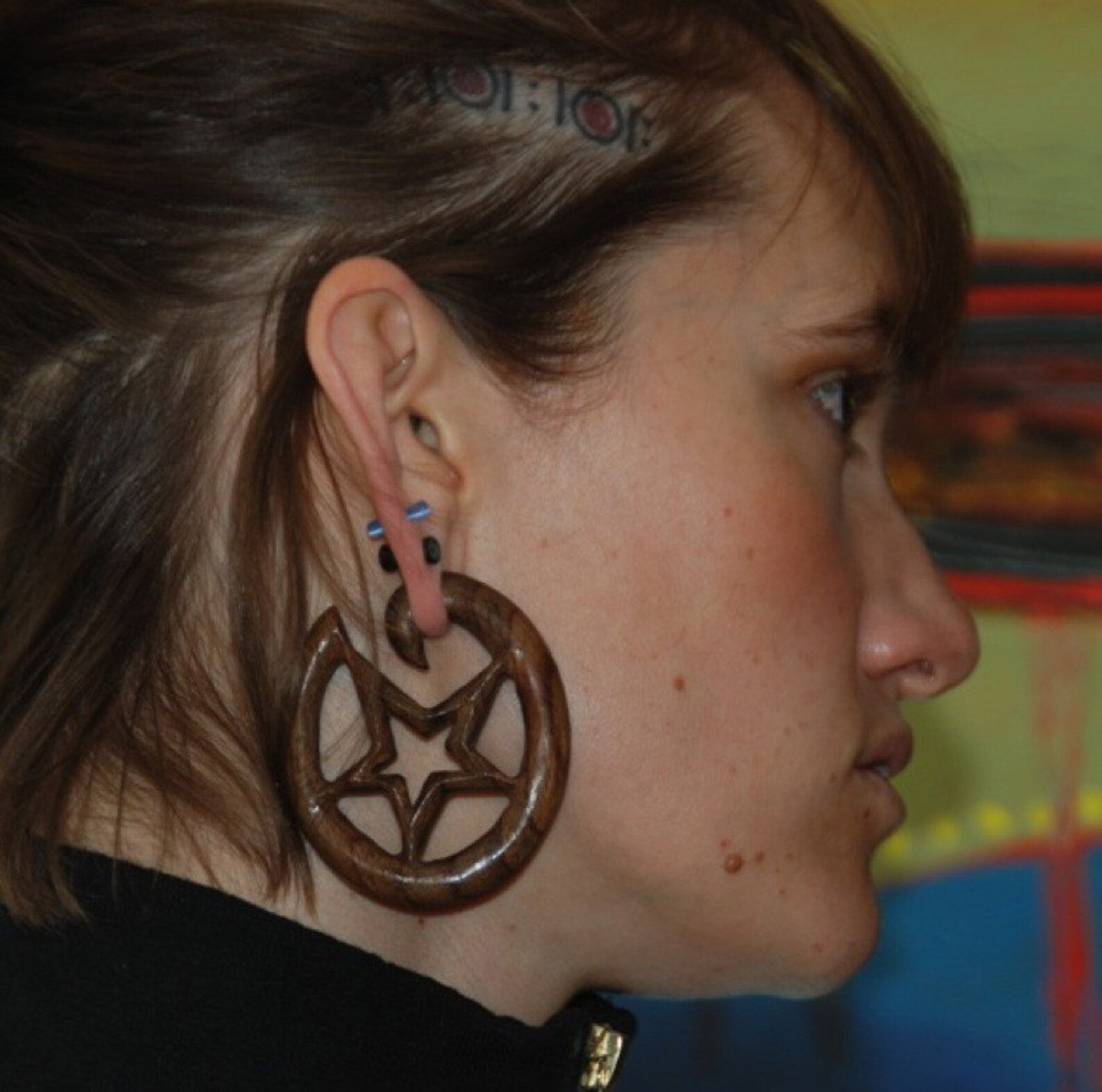 Wooden Star Hoops 00g 9.5mm 7/16 11mm - Etsy