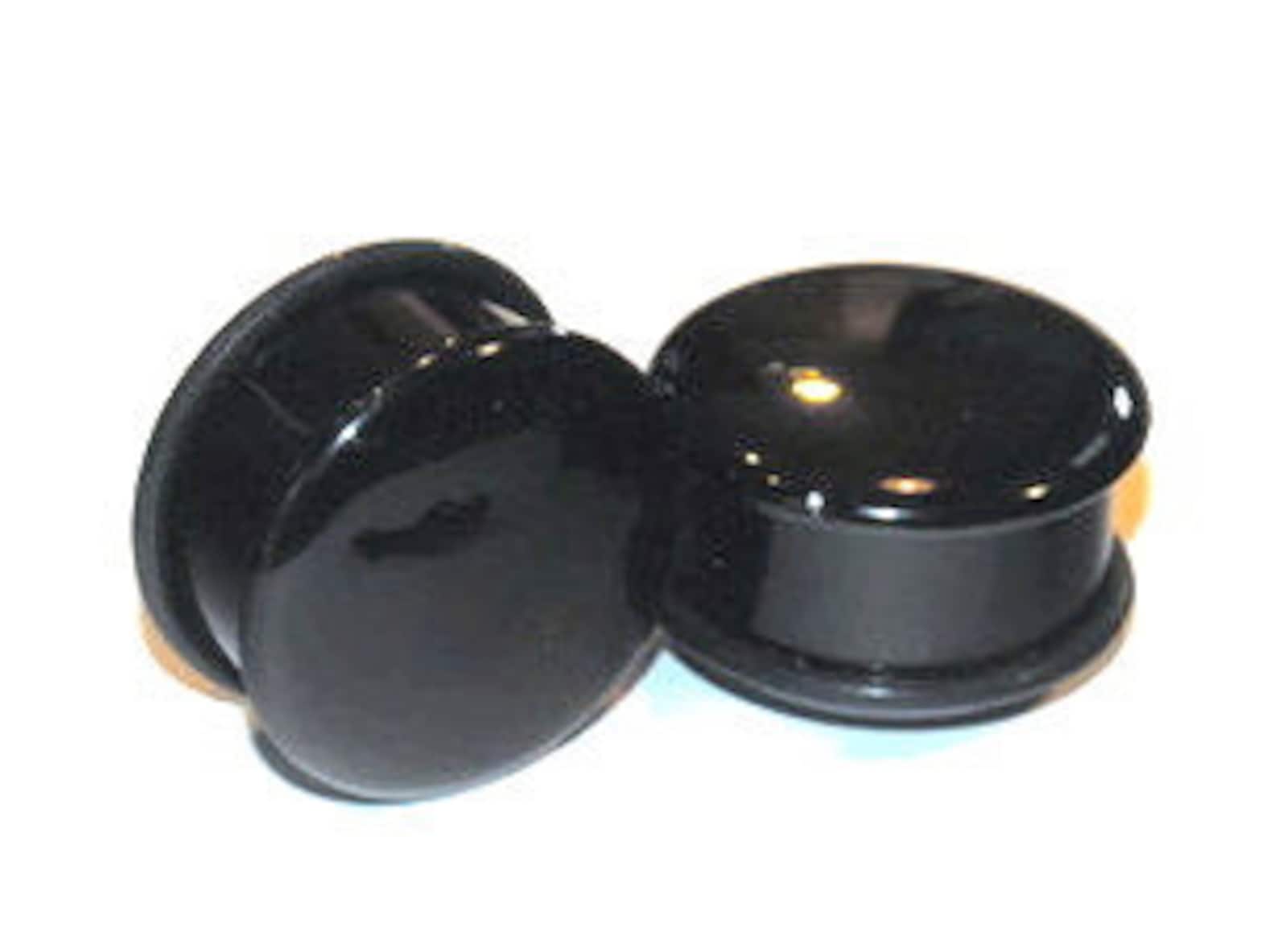 Single Flare Black Onyx Plugs Black Plugs Single Flare - Etsy