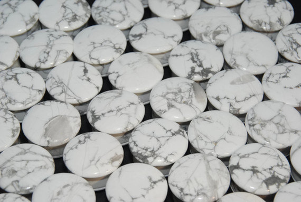 Single Flared Howlite Plugs 8g 6g 4g 2g 0g 00g | Etsy