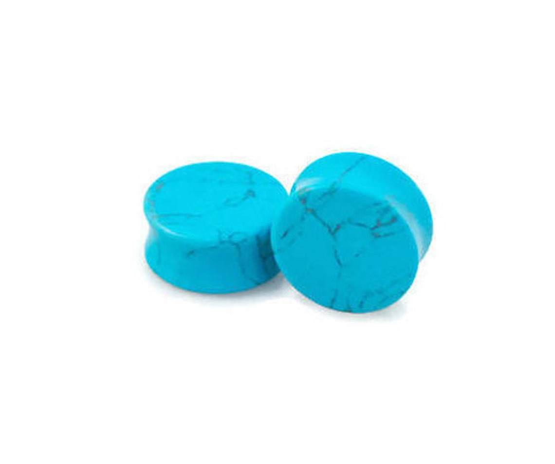 Double Flared Turquoise Plugs Stone Plugs Double Flared | Etsy