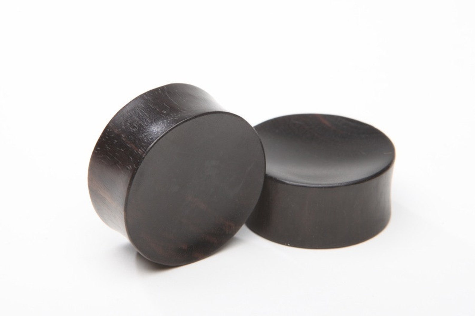 Black Plugs Black Wood Plugs Classic Black Ebony Wood | Etsy