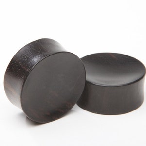 Black Plugs | Black Wood Plugs | Classic Black Ebony Wood Plugs | Black ...