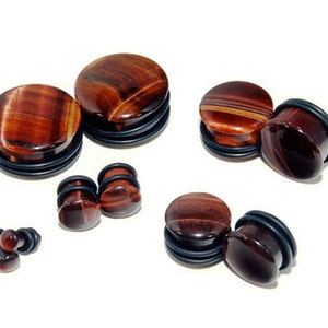 Single Flare Red Tigers Eye Plugs | Stone Plugs | Single Flare Plugs ...
