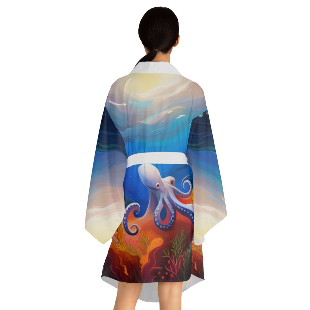Octopus - Ocean Scene - Kimono Robe (AOP) - Etsy