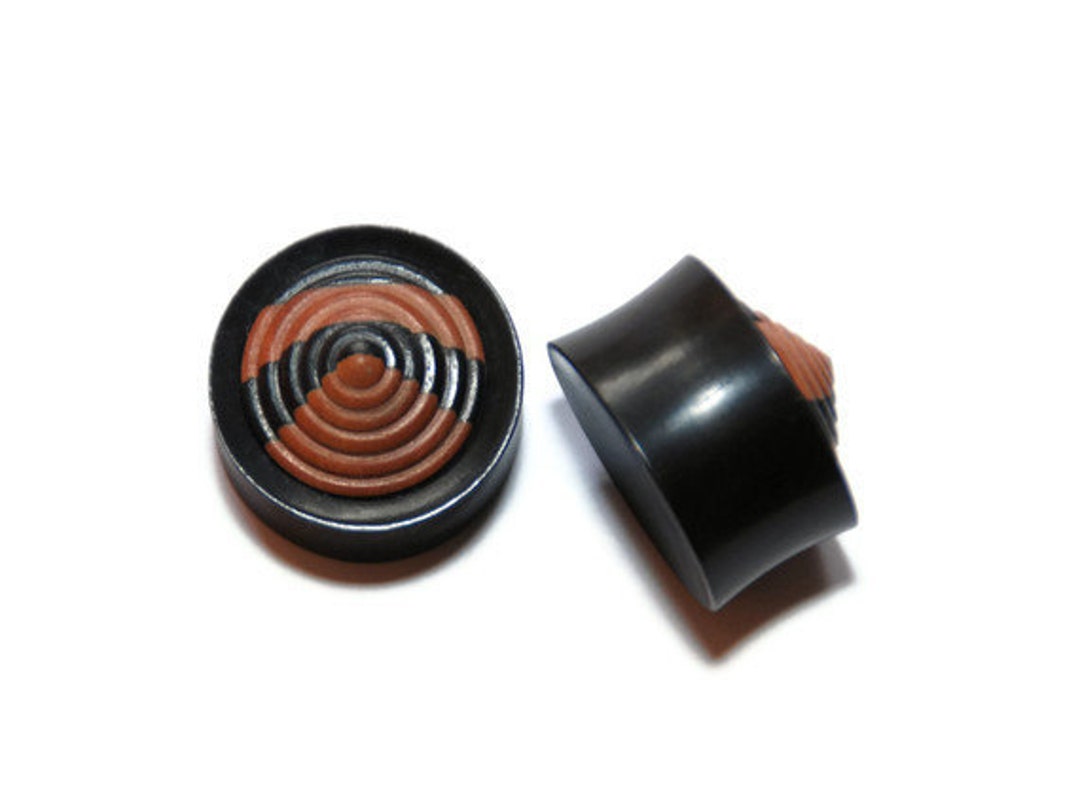 Ebony Wood and Coconut Wood Cone Plugs - Etsy