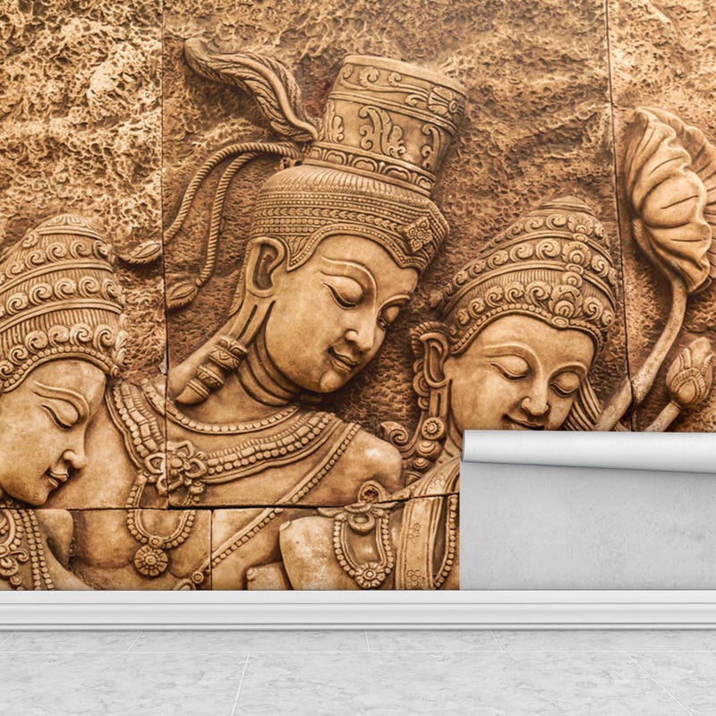 Relief Wallpaper - Etsy