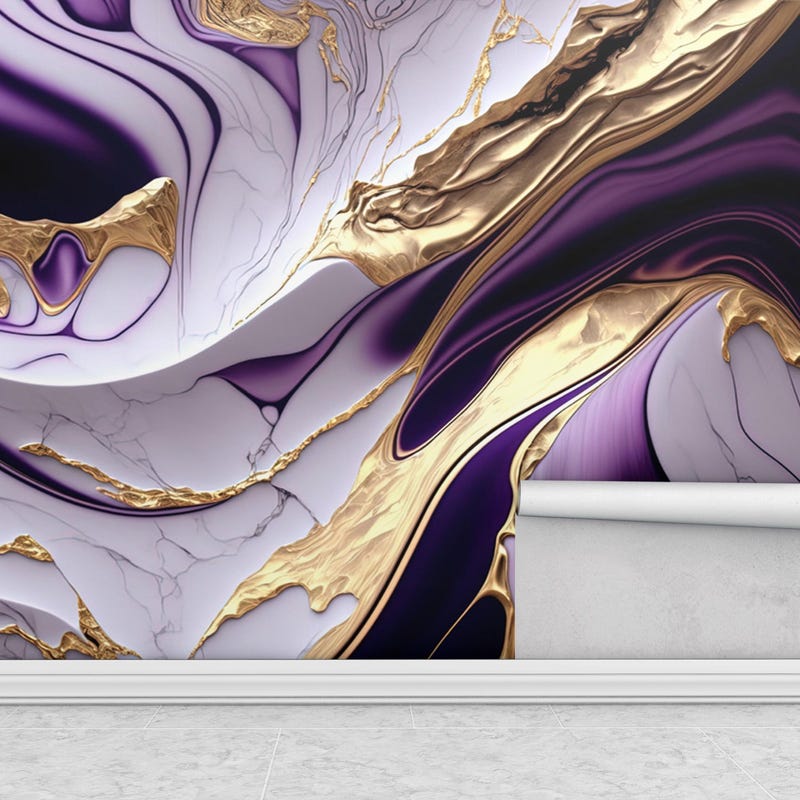 Purple and Gold Wallpaper - Etsy UK