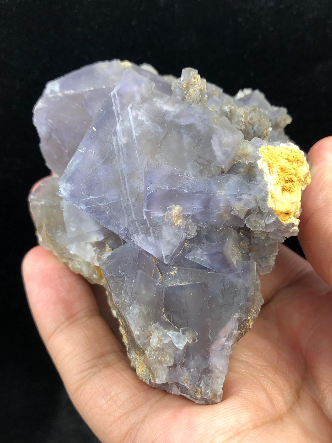 Natural Cubic Phantom Blue Flourite Crystal. 437 Grams Weight. - Etsy