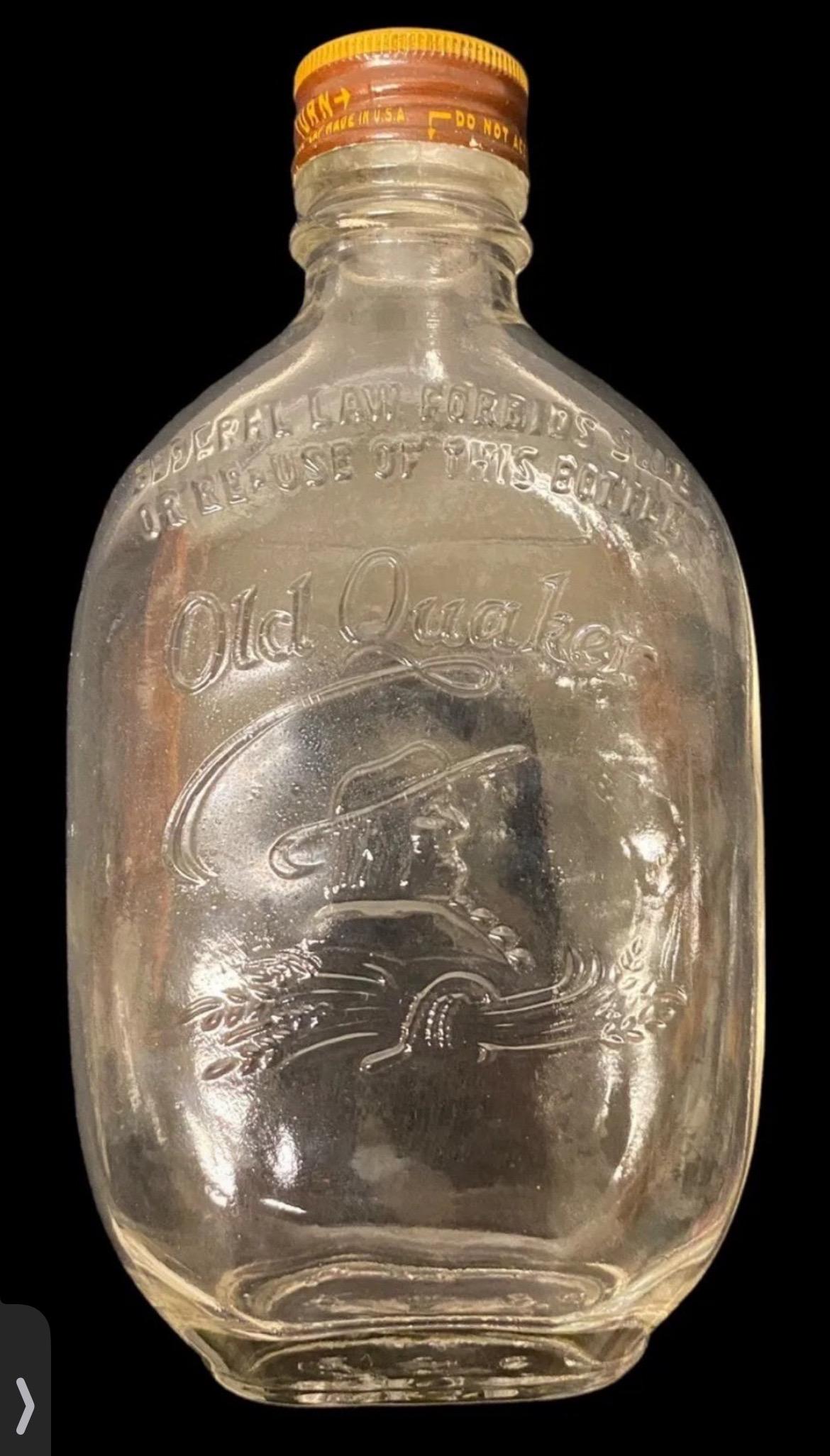 Rare Collectible Glass. Half Pint Vintage 1940s Old Quaker Whiskey ...
