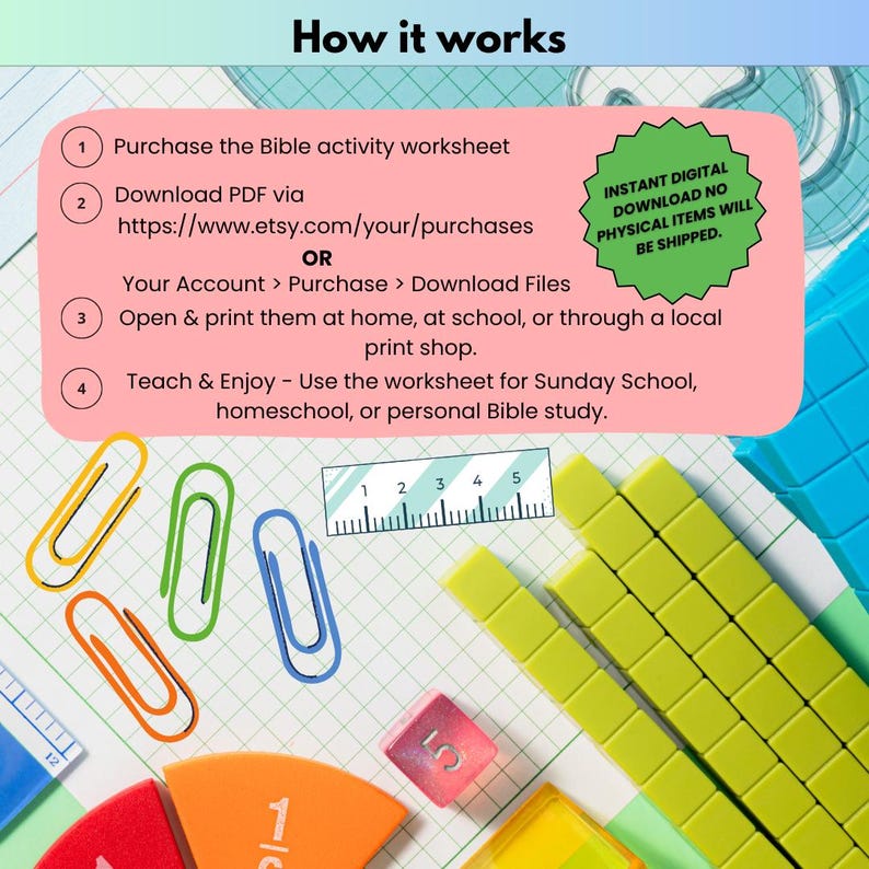 Moses and the Red Sea Worksheet, Bible Story PDF Printable for Kids ...