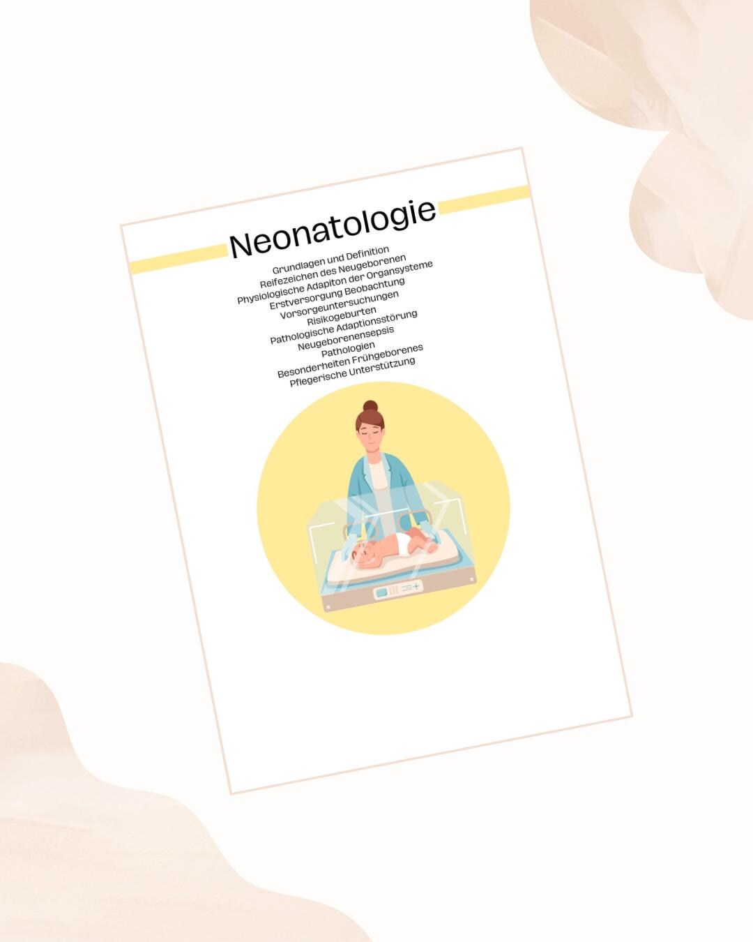 Neonatology - Pediatric Nursing Training Study Sheet - Premature Babies ...