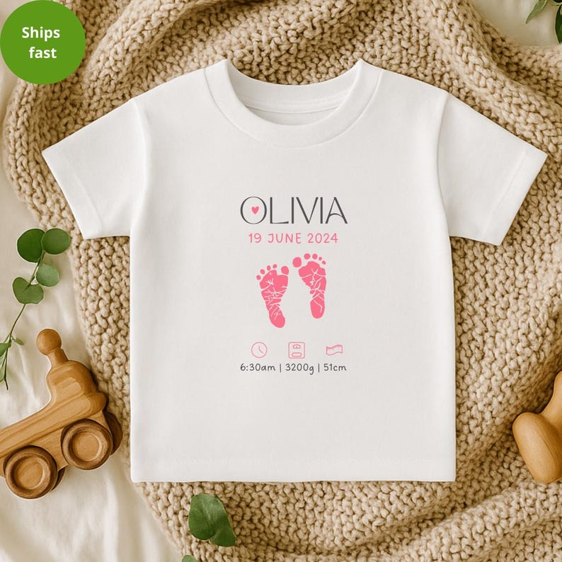 Personalized Baby Birth Stats Onesie* - Custom Newborn Outfit ...