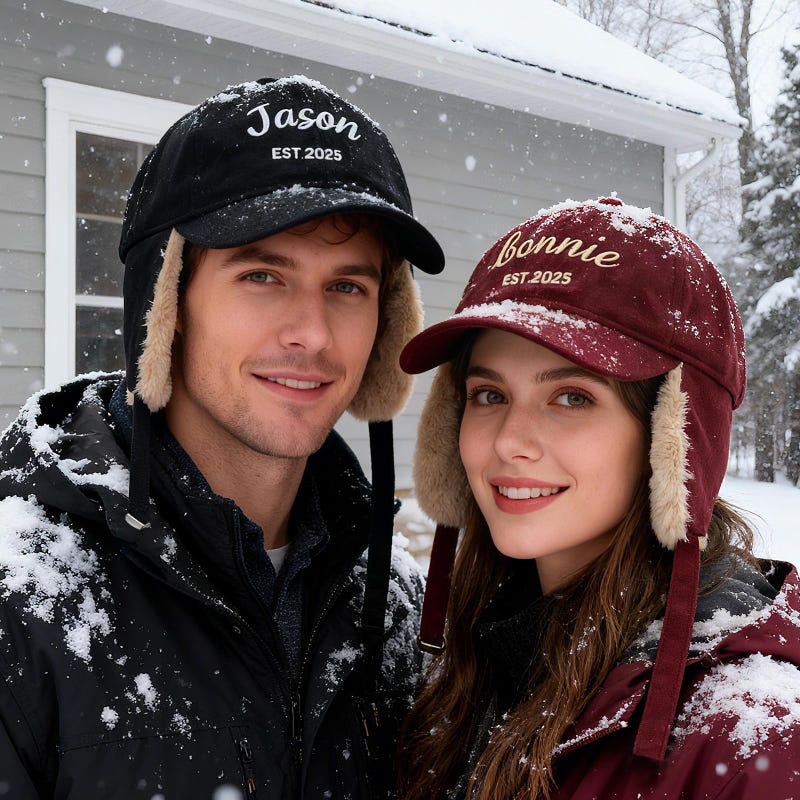 Trapper Beanie Black - Etsy