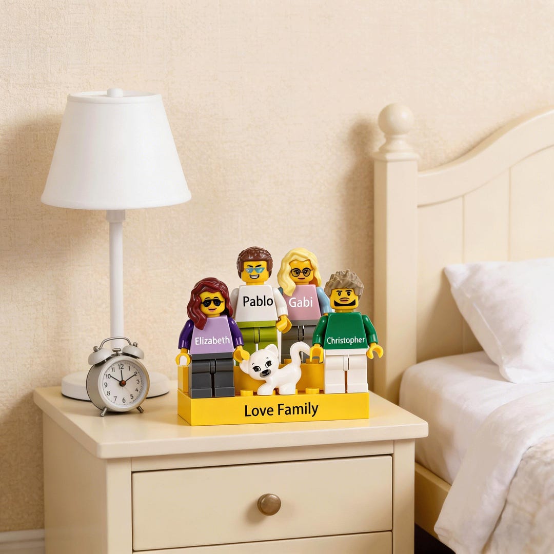 Custom Building Blocks Dolls, Brick Figures With Pet, Customizable ...
