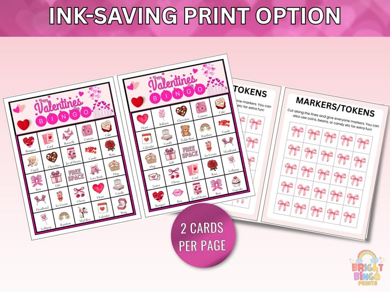 Valentine Bingo Printable, Valentines Day Bingo Game, Valentine's Party ...