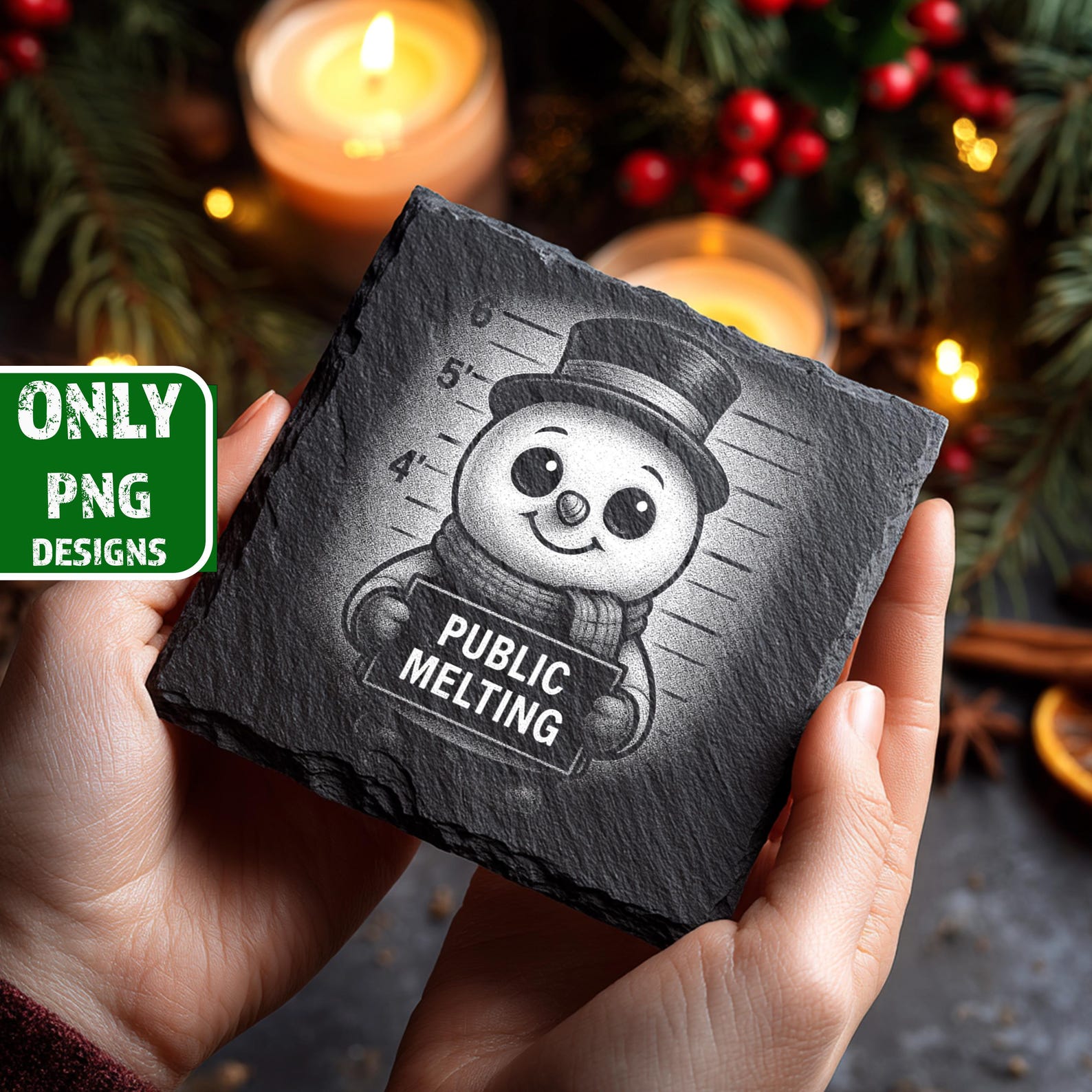 Christmas Mugshot PNG Bundle for Laser Engraving | Holiday Slate ...