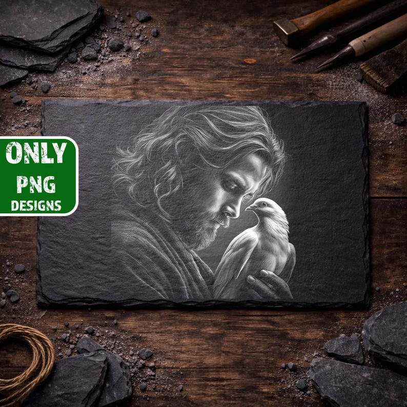 Jesus PNG Bundle Slate Coaster Designs, Laser Engraving Files (digital ...
