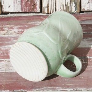 Porcelain Mug #19, Large Celadon Coffee Mug, Large Tea Mug, Handmade ...