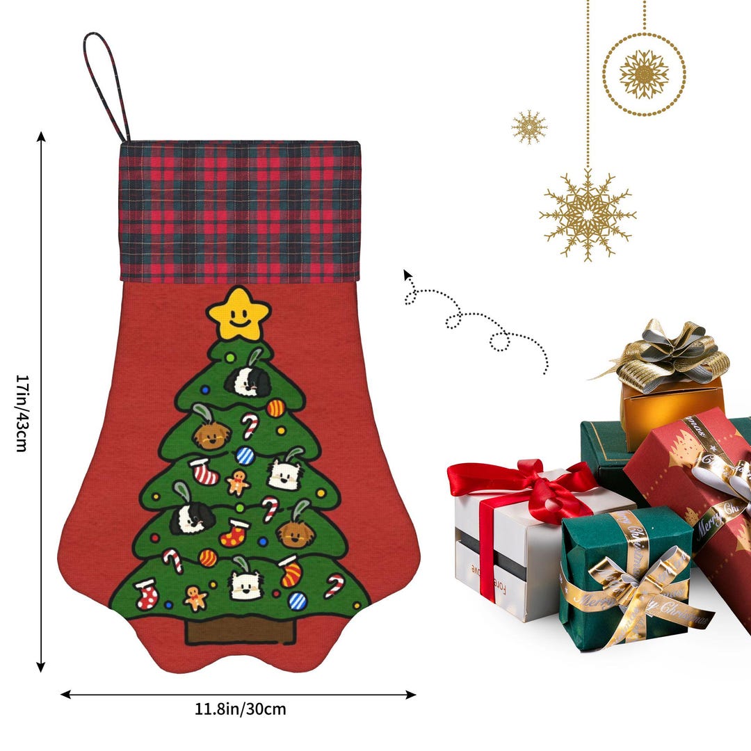 Custom Dog Paw Christmas Stocking, Personalized Pet Photo Gift - Etsy