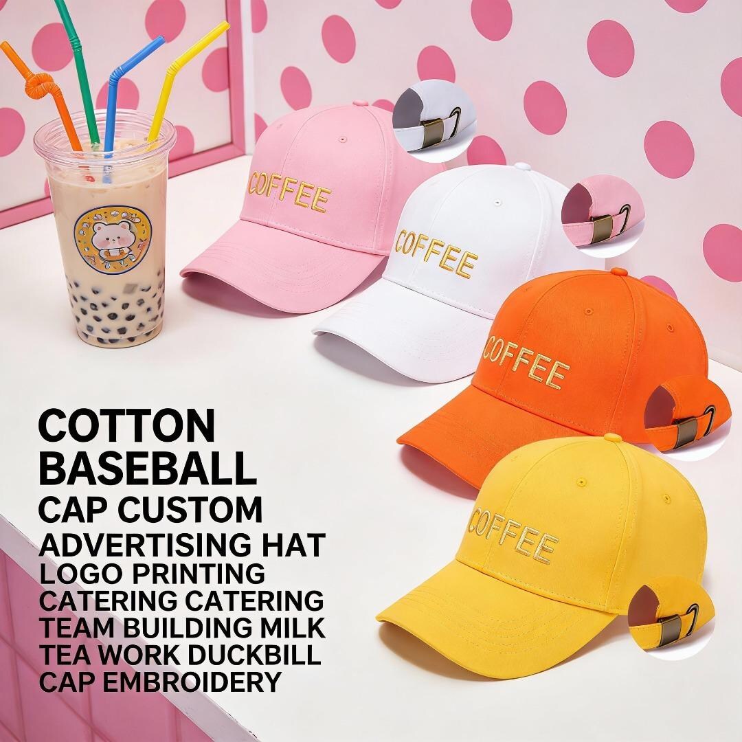 Custom Cotton Baseball Cap - Personalized Logo/text Embroidered Hat ...