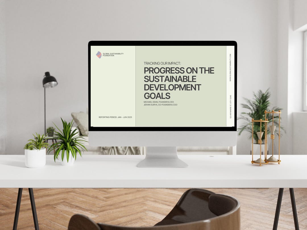 Sustainable Development Goals Progress Report | SDG Powerpoint Template ...