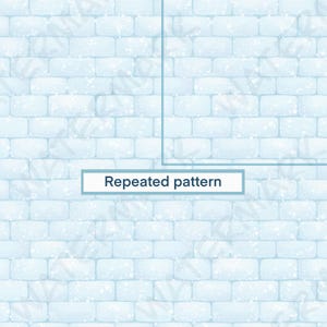 Igloo Brick Seamless Pattern Winter Snow Texture Christmas Background ...