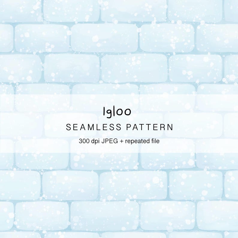 Igloo Brick Seamless Pattern Winter Snow Texture Christmas Background ...