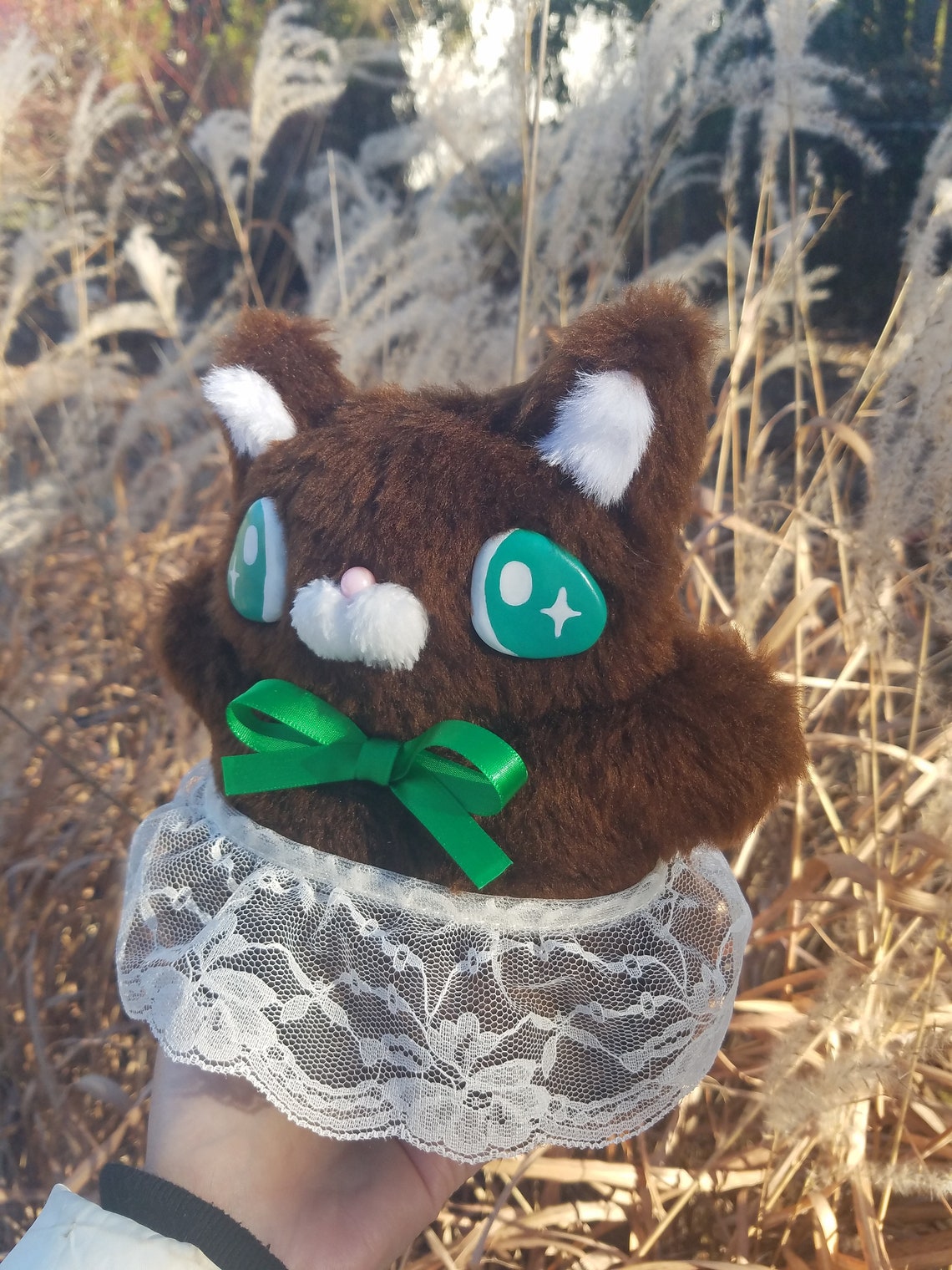 Fluffy Bottom Catkawaii Cottagecore Kitty Plushie With Clay - Etsy