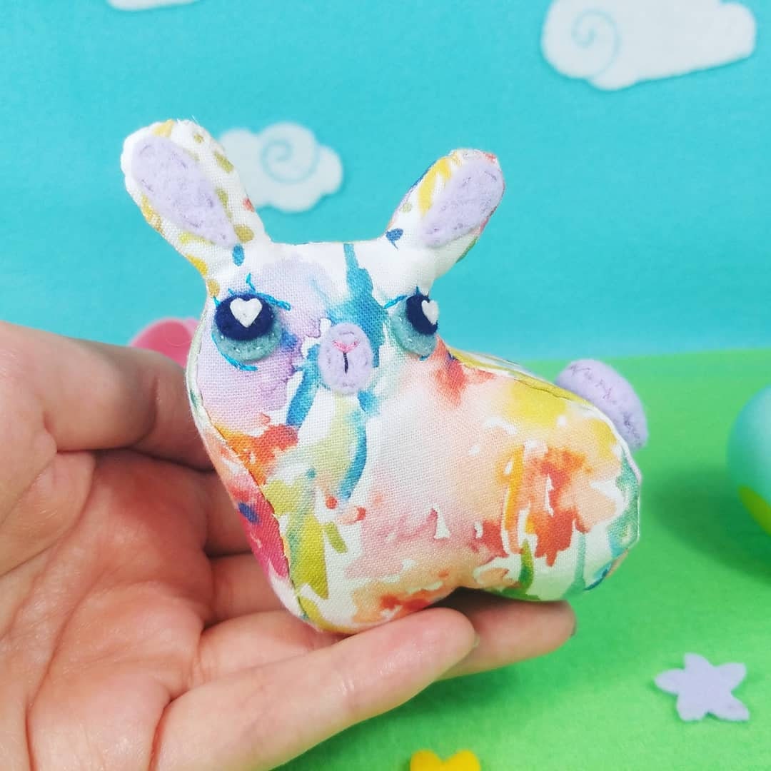 Fluffy Bottom Ronny Rabbit-kawaii Floral Bunny Miniature Easter ...