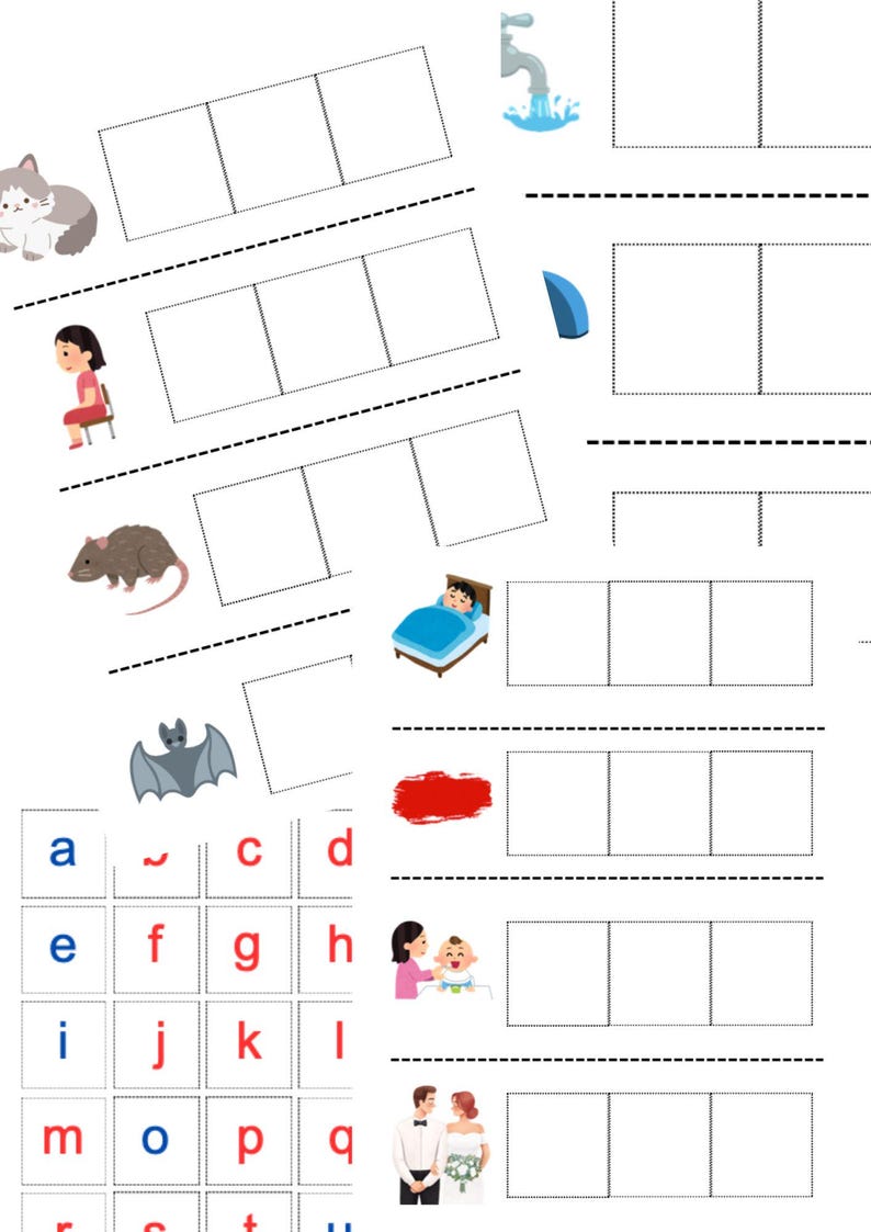 Montessori Moveable Alphabet CVC Word Building Cards | Movable Alphabet ...
