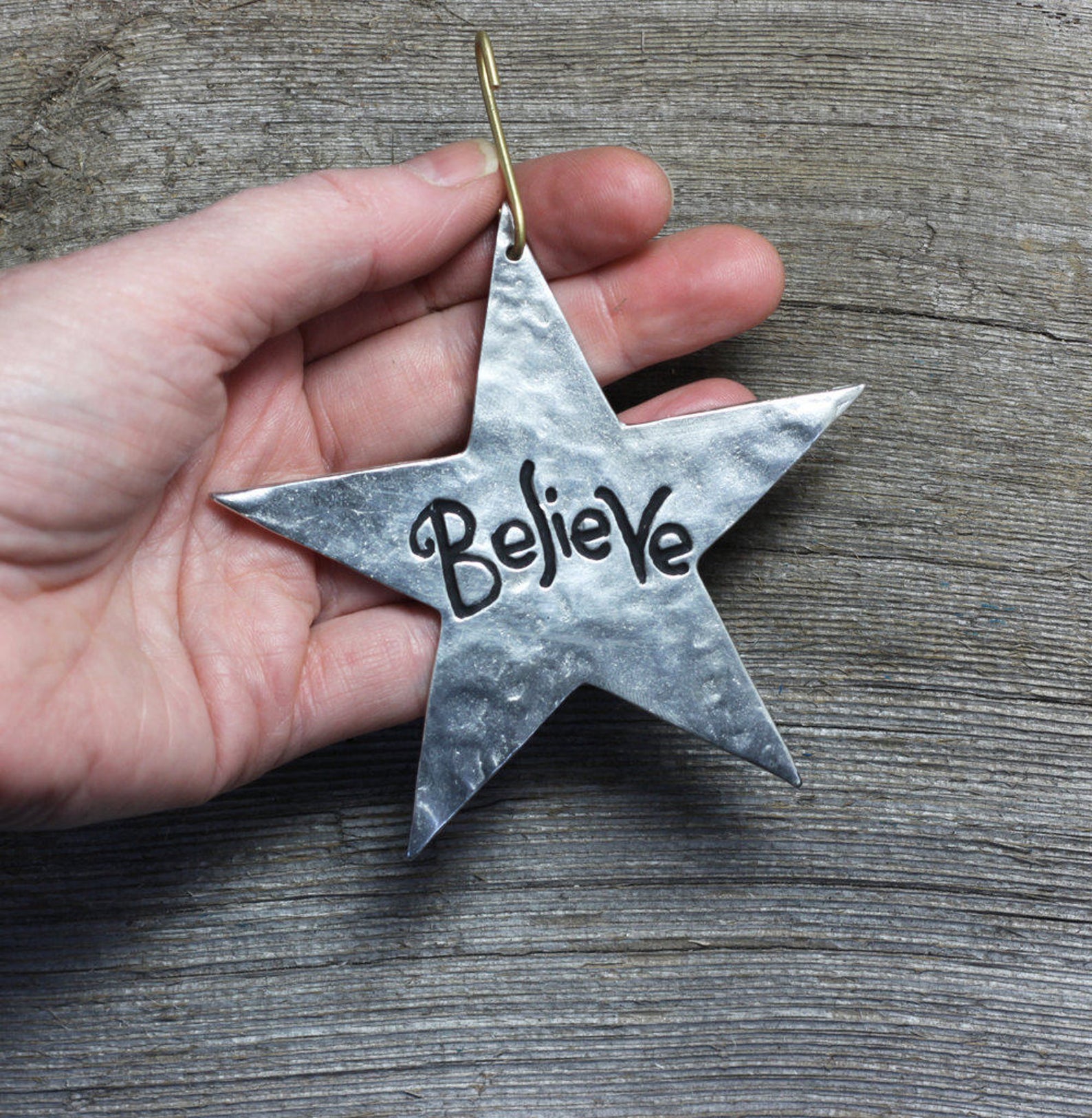 Star Ornament Believe - Etsy