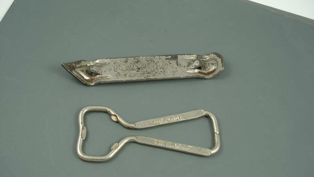 Two Old Beer Openers, Fox Deluxe the Great Chicago Beer and Olympia ...