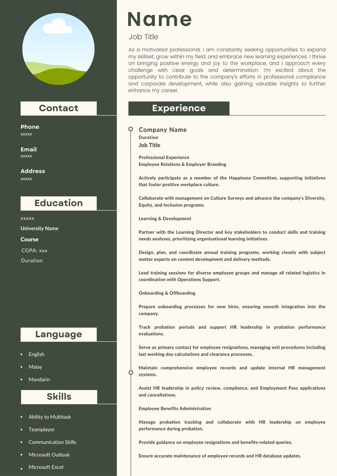 Catchy Resume Template - Etsy