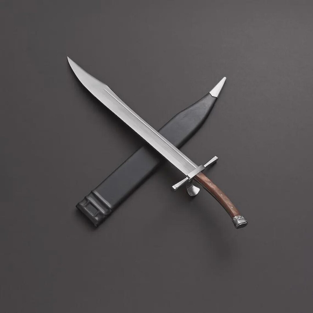 Handmade Medieval Messer Sword: High Carbon Steel, Leather Scabbard - Etsy