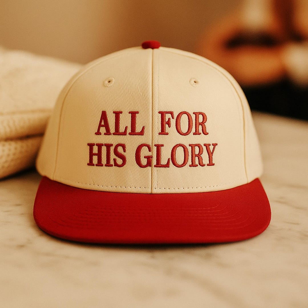 Embroidered All for His Glory Hat, Christian Baseball Cap, Faith Based ...
