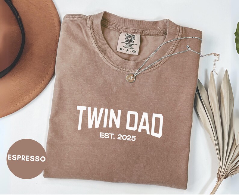 Personalized Twin Dad Shirt Comfort Colors®, Custom Dad of Twins Shirt ...
