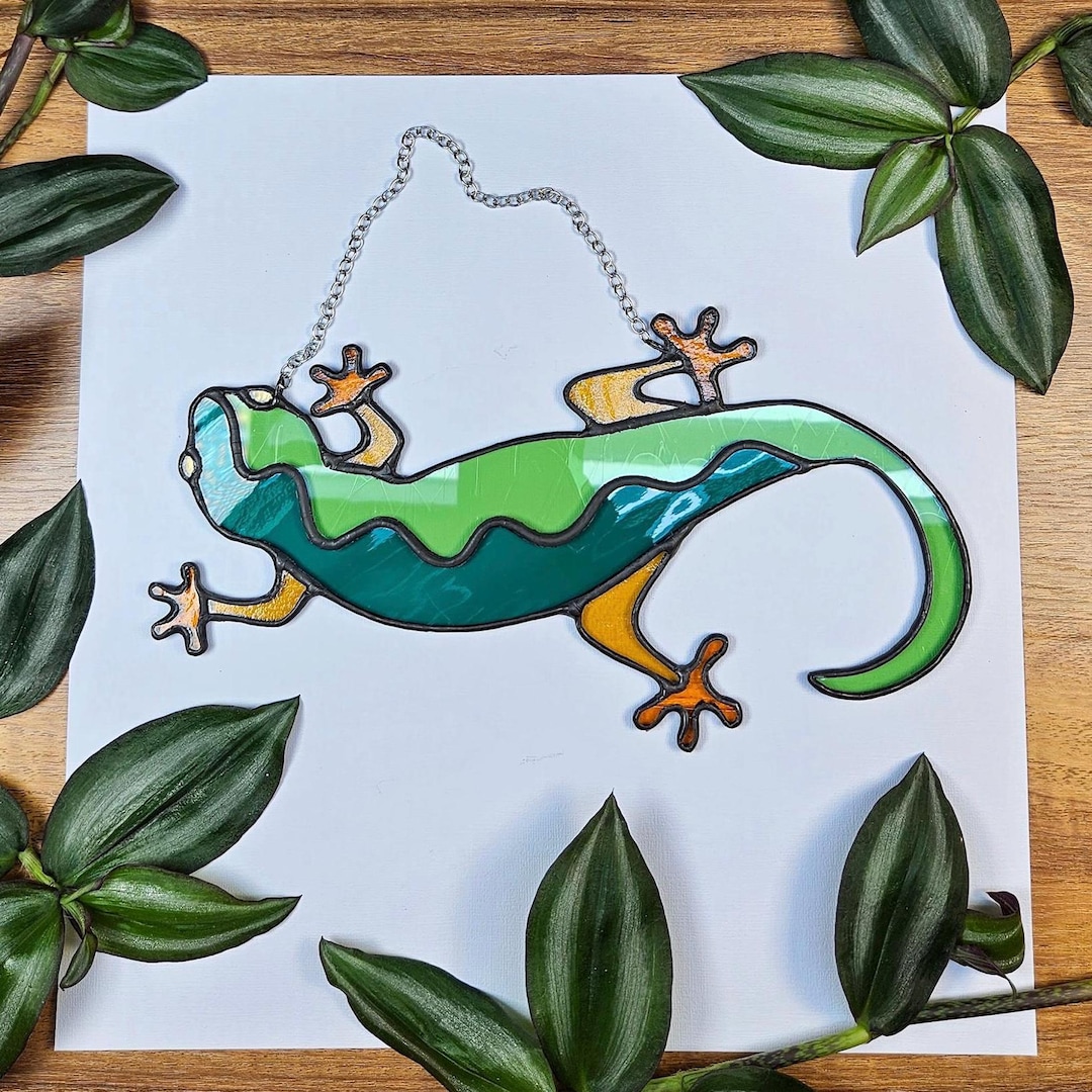 Stained Glass Salamander. - Etsy