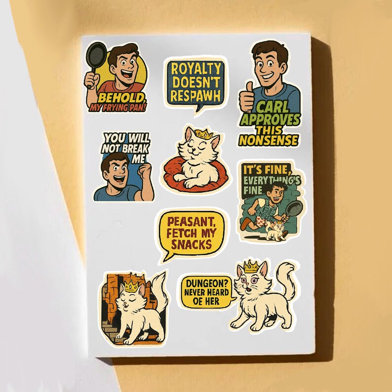 18pcs Dungeon Crawler Carl Stickers | Carl and Princess Donut | Donut ...